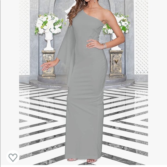 Dresses | Cape One Arm Evening Dress | Poshmark
